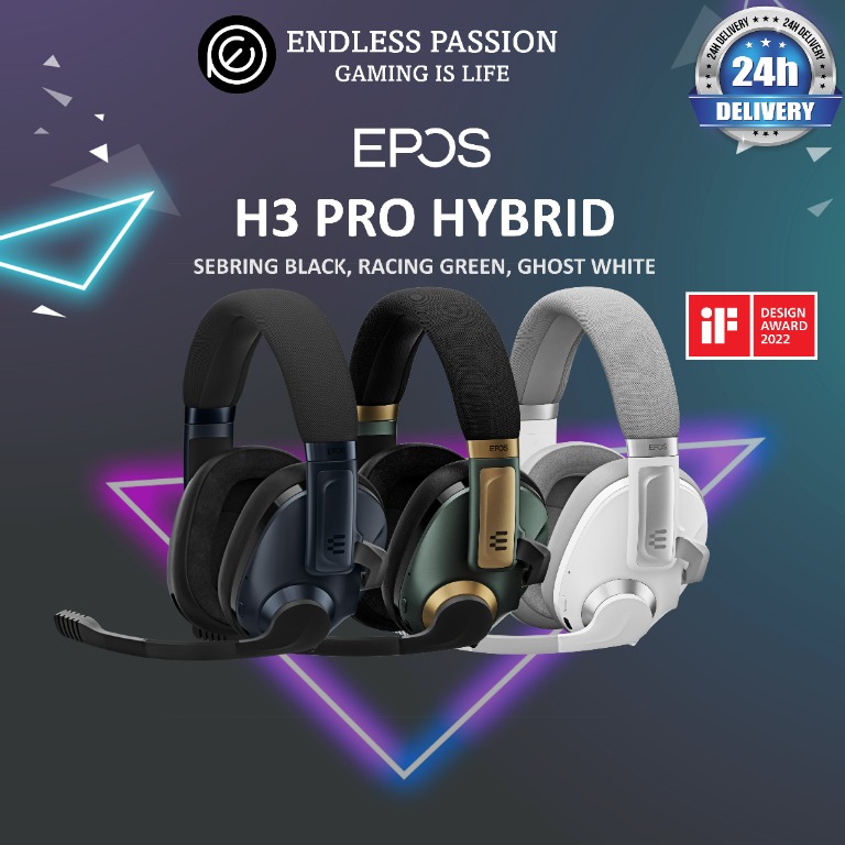 EPOS H3PRO Hybrid Wireless Closed Acoustic Gaming Headset, Audio, Headphones & Headsets on Carousell