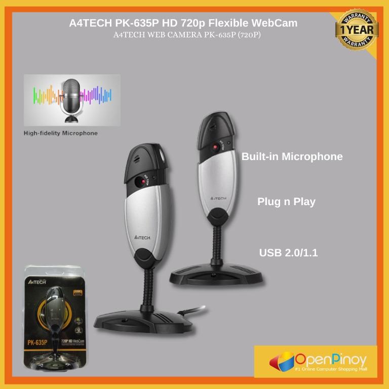 Flexible WebCam A4TECH PK-635P HD 720p, Computers & Tech, Parts & Accessories, Webcams on Carousell