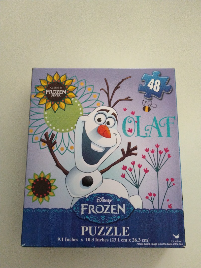 Frozen Olaf Puzzle (48 pieces), Hobbies & Toys, Toys & Games on Carousell