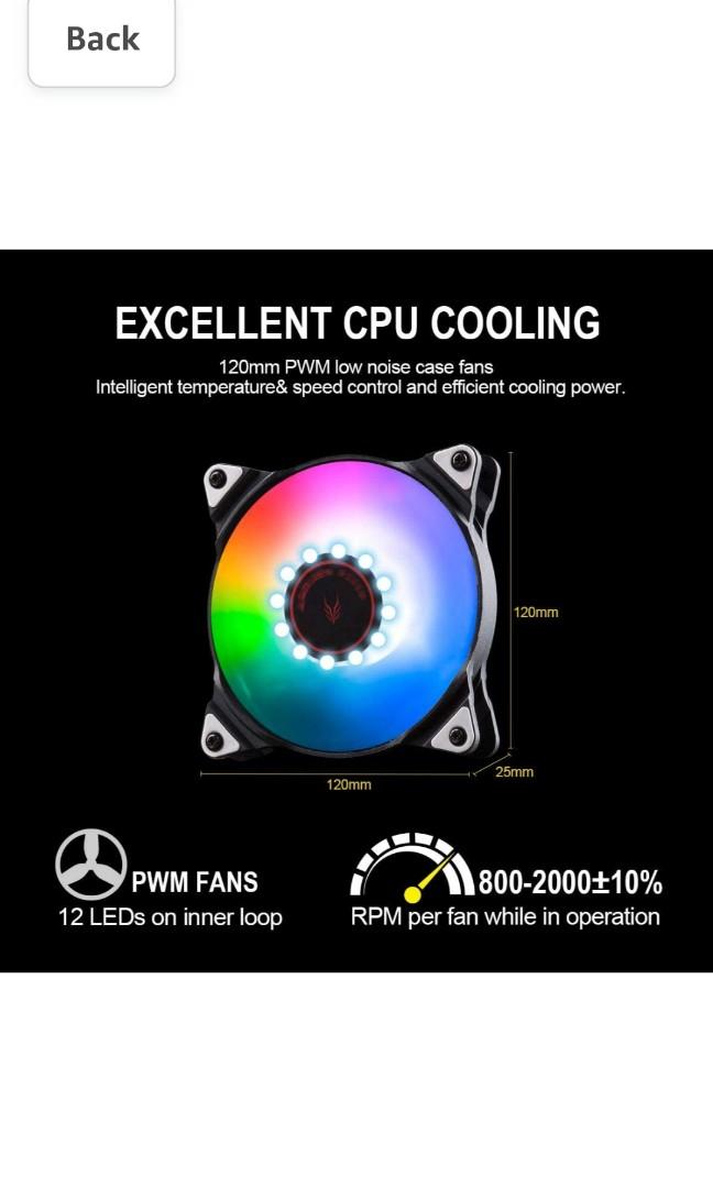 GOLDEN FIELD SF120 RGB All-in-One Liquid CPU Cooler with 120mm Radiator ...