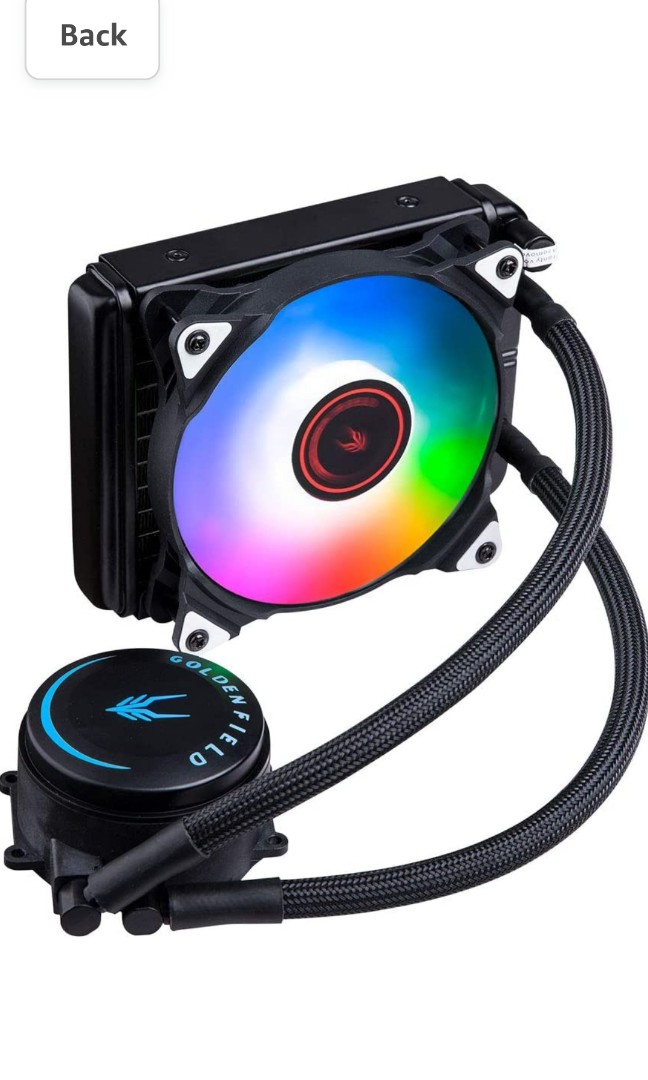 GOLDEN FIELD SF120 RGB All-in-One Liquid CPU Cooler with 120mm Radiator ...