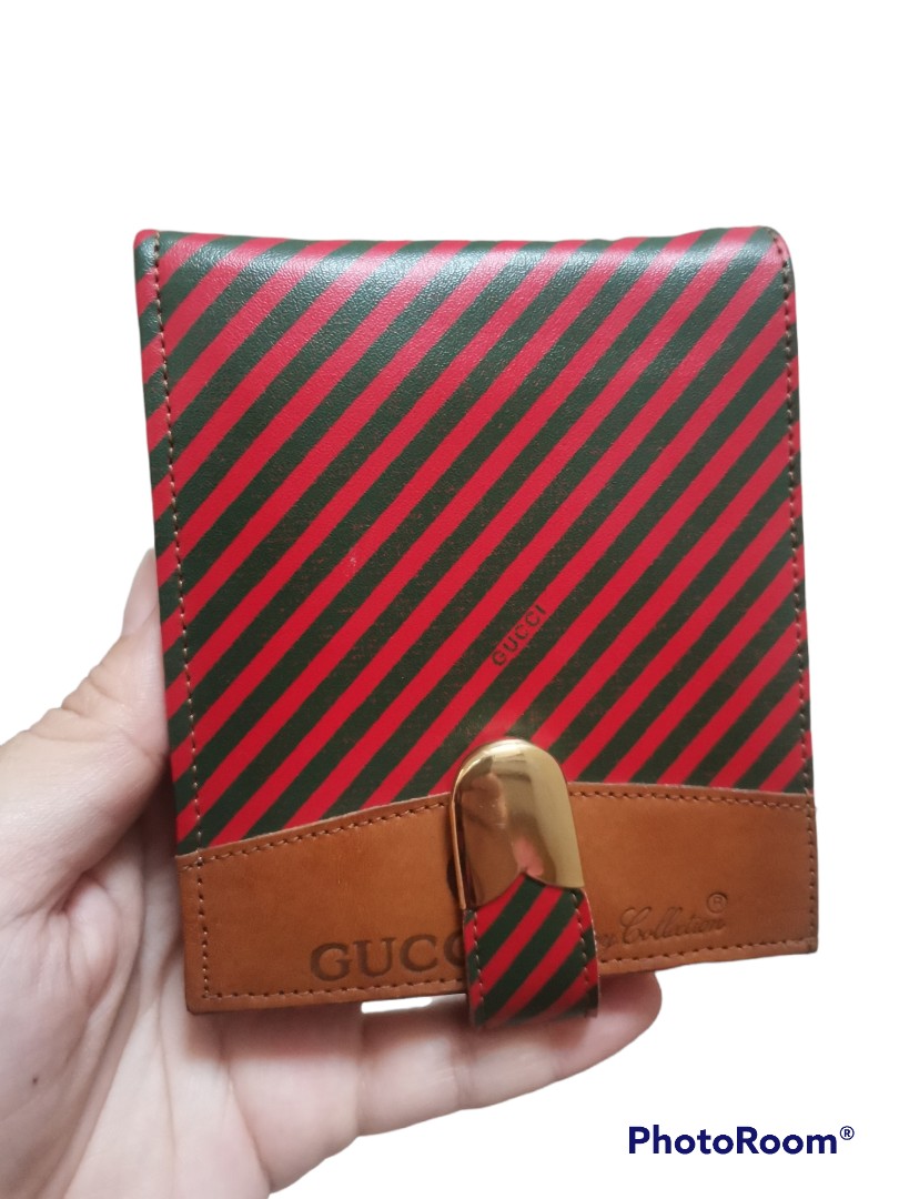 GUCCI ACCESSORY COLLECTION VINTAGE SHERRY LINE PRINT BIFOLD WALLET ...