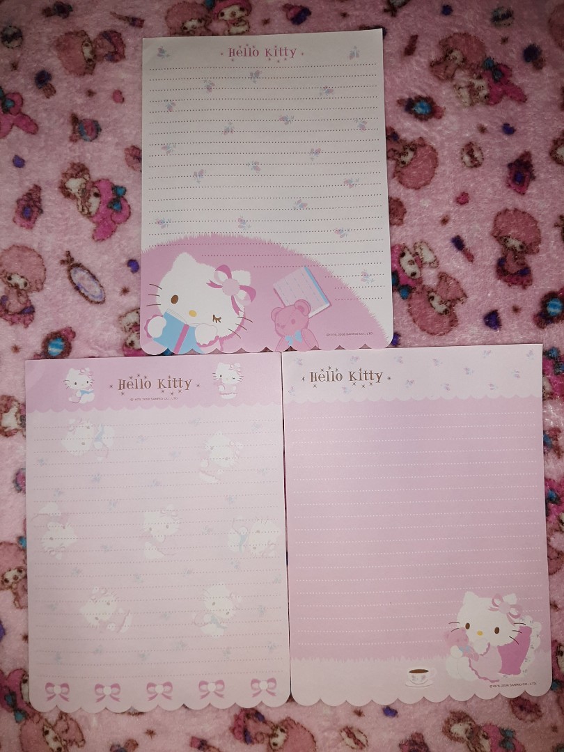 Hello Kitty Bear Letter Pad Bundle Sanrio Vivitix, Hobbies & Toys ...