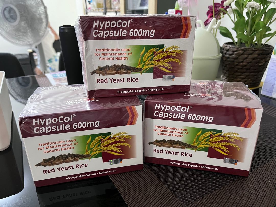 (5 BOXES) HYPOCOL CAPSULE 600MG RED YEAST RICE, Health & Nutrition ...