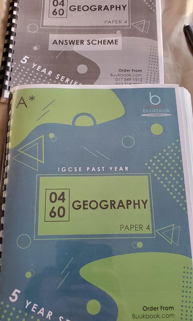 IGCSE Geography past paper and marking scheme, Hobbies & Toys, Books ...