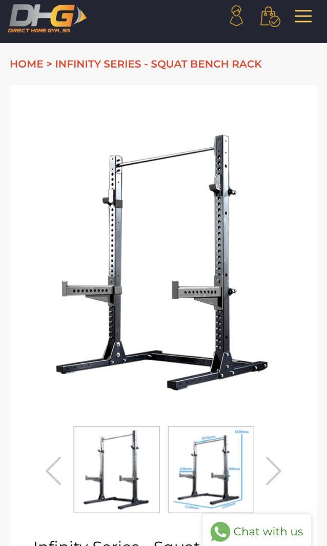 Infinity series squat bench rack, Sports Equipment, Exercise & Fitness ...