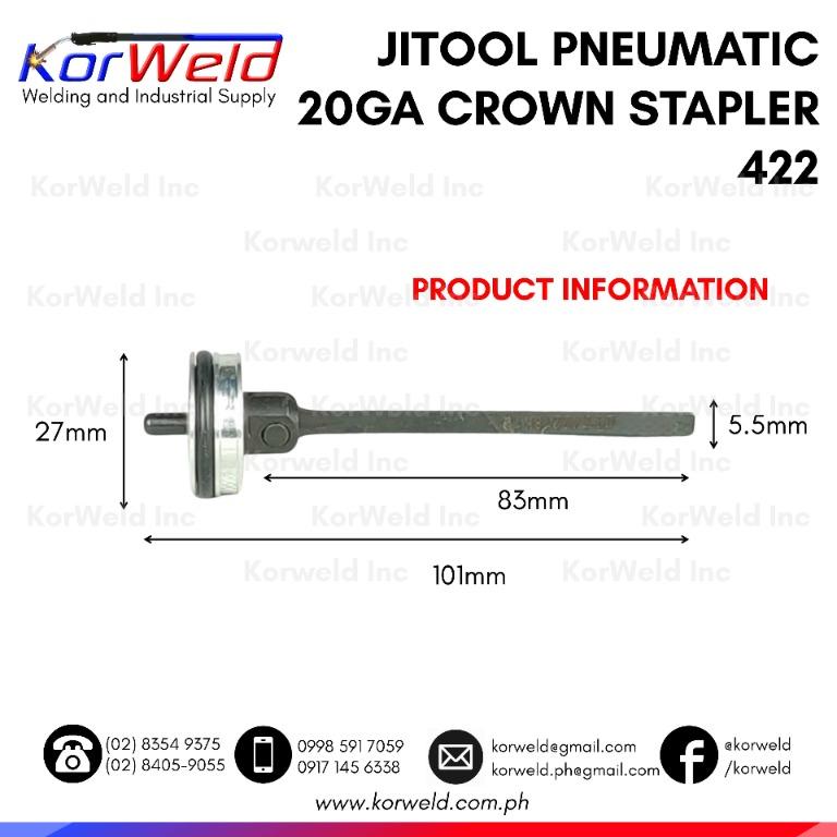 JITOOL PNEUMATIC 20GA CROWN STAPLER 422 & JITOOL PNEUMATIC BRAD NAILER F30, Commercial ...