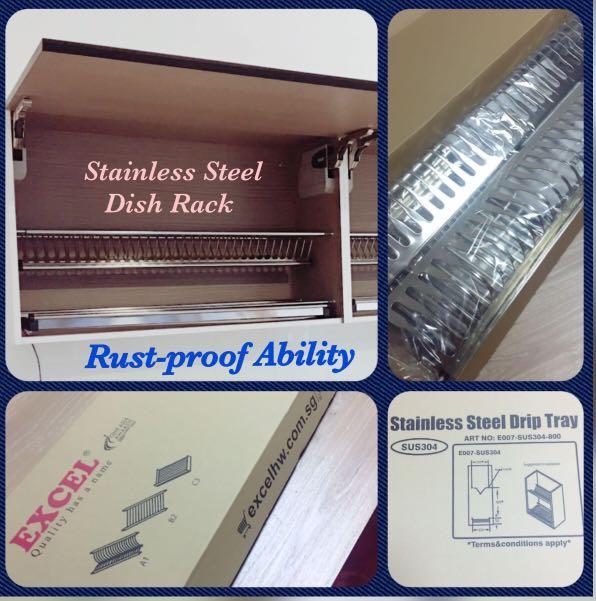 Kitchen 304 stainless steel EXCEL dishrack, Furniture & Home Living ...