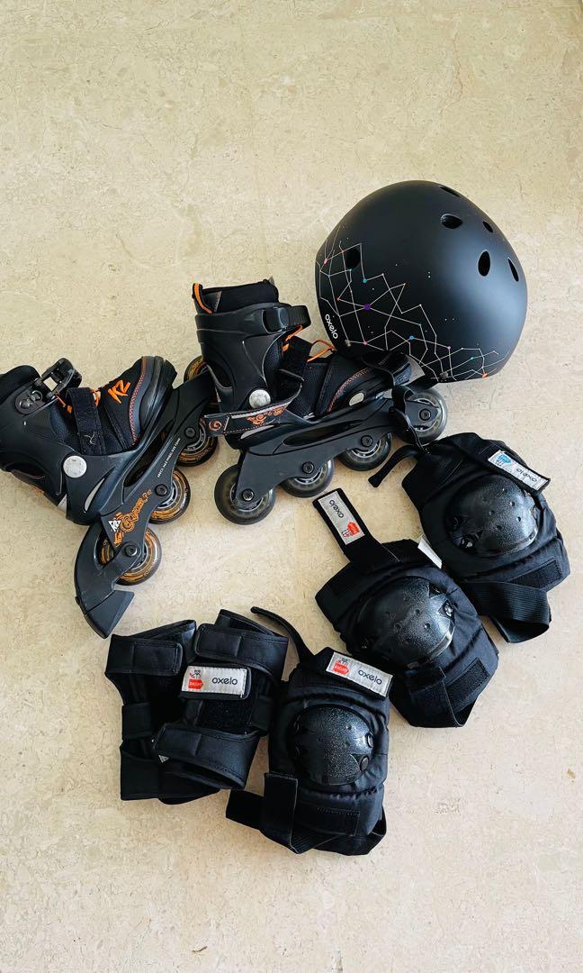 KZ Roller blade + Guards + Helmet, Sports Equipment, Sports & Games ...
