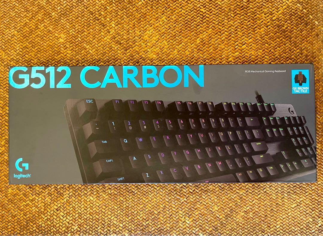 LIKE NEW WITH BOX Logitech G512 Carbon RGB Mechanical Keyboard (Brown ...
