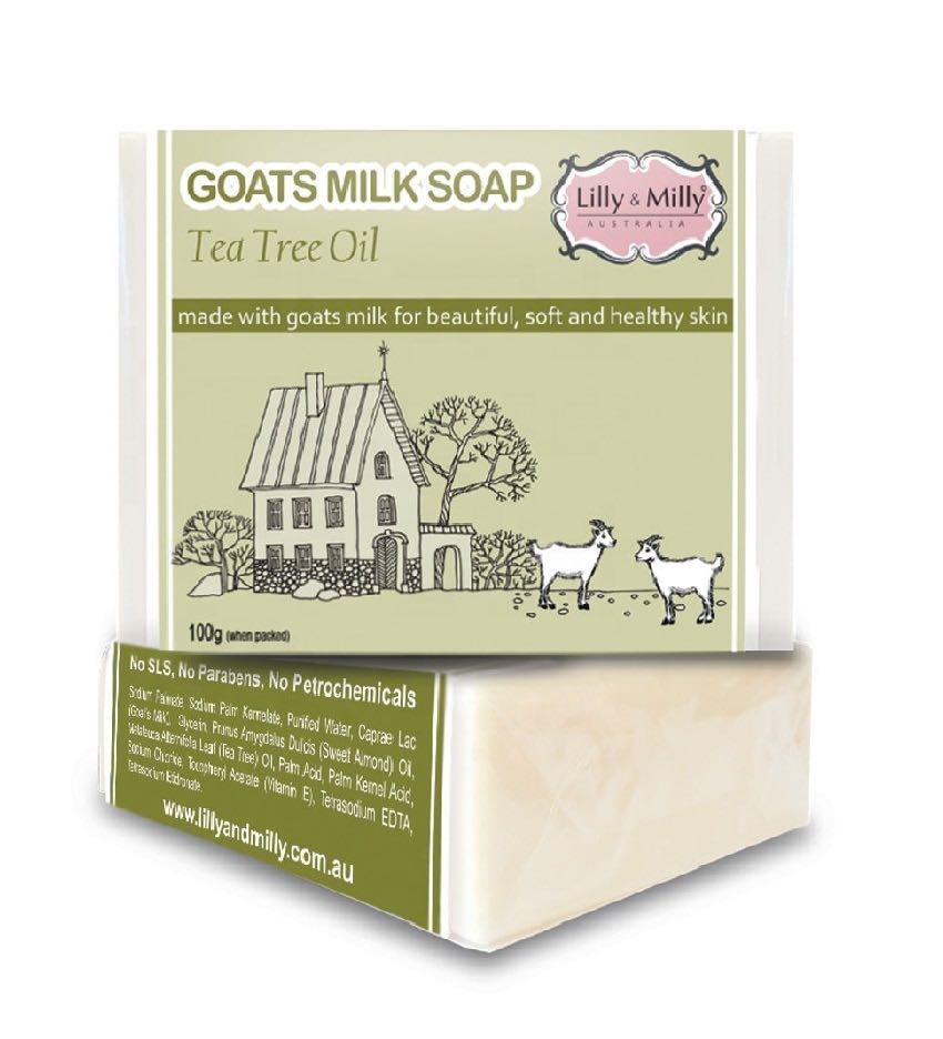 Lilly & Milly-Goats Milk Tea Tree 100g, Beauty & Personal Care, Bath ...