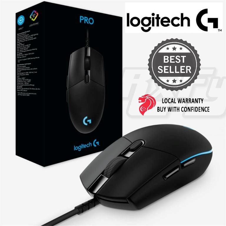 Logitech G Pro Hero Wired Lightsync RGB Gaming Mouse Hero 16K Sensor (wired mouse), Computers ...