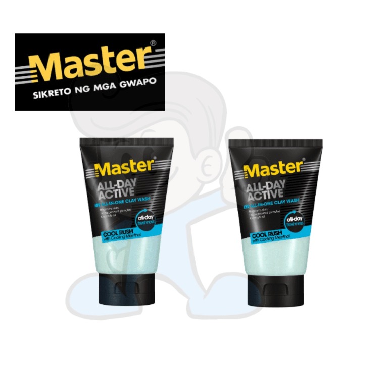 Master All-Day Active Clay Wash Cool Rush (2 x 50g), Beauty & Personal ...