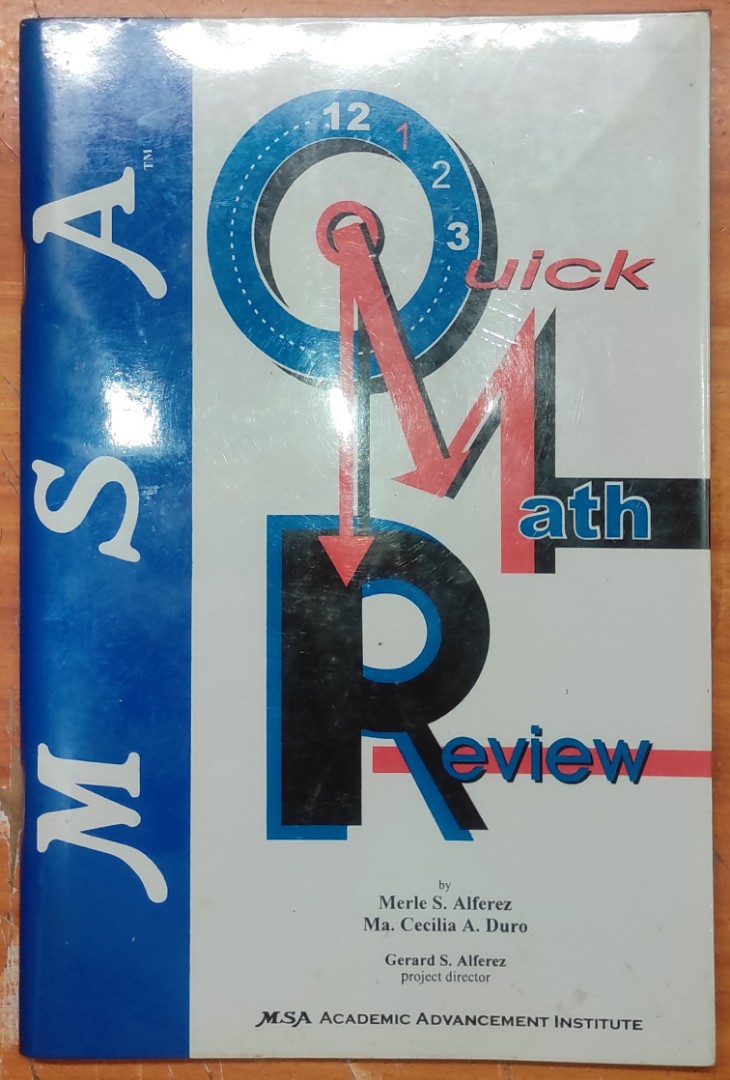 MSA Quick Math Review Easy Formulas High School College, Hobbies & Toys ...