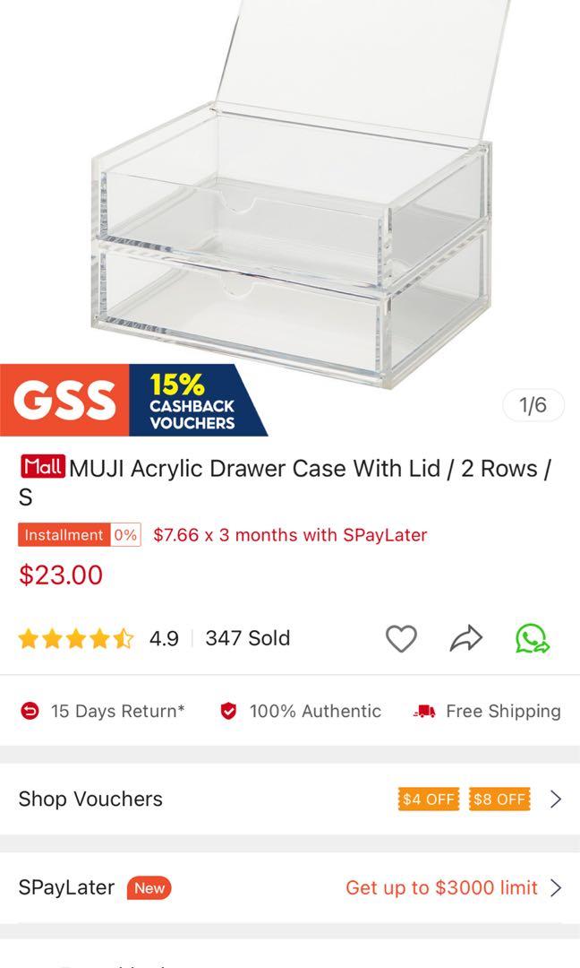 Muji Acrylic Case with foam, Women's Fashion, Jewelry & Organisers ...