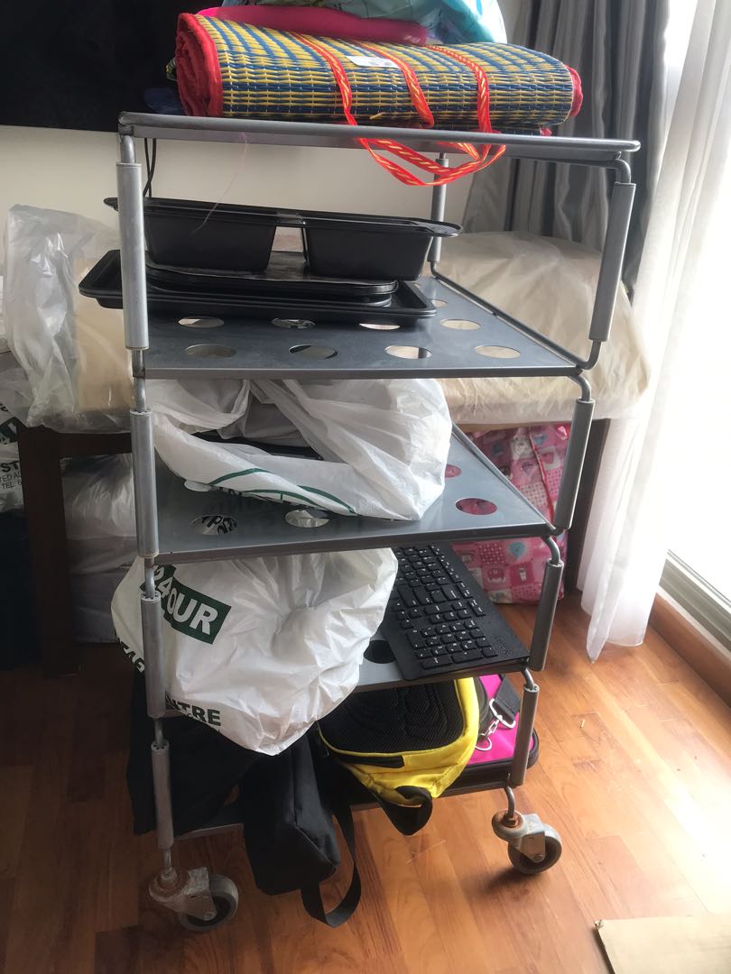 Multi level trolley with wheels, Furniture & Home Living, Furniture ...