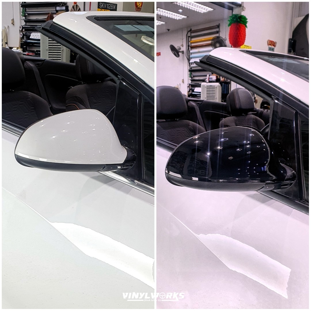 Opel Side Mirror Wrap Gloss Black Vinyl Sticker, Car Accessories ...
