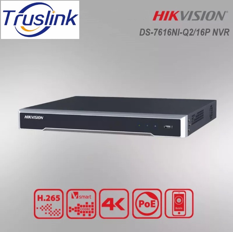 Original Hikvision 16CH NVR - DS-7616NI-Q2/16P 16 Channel Network Video ...