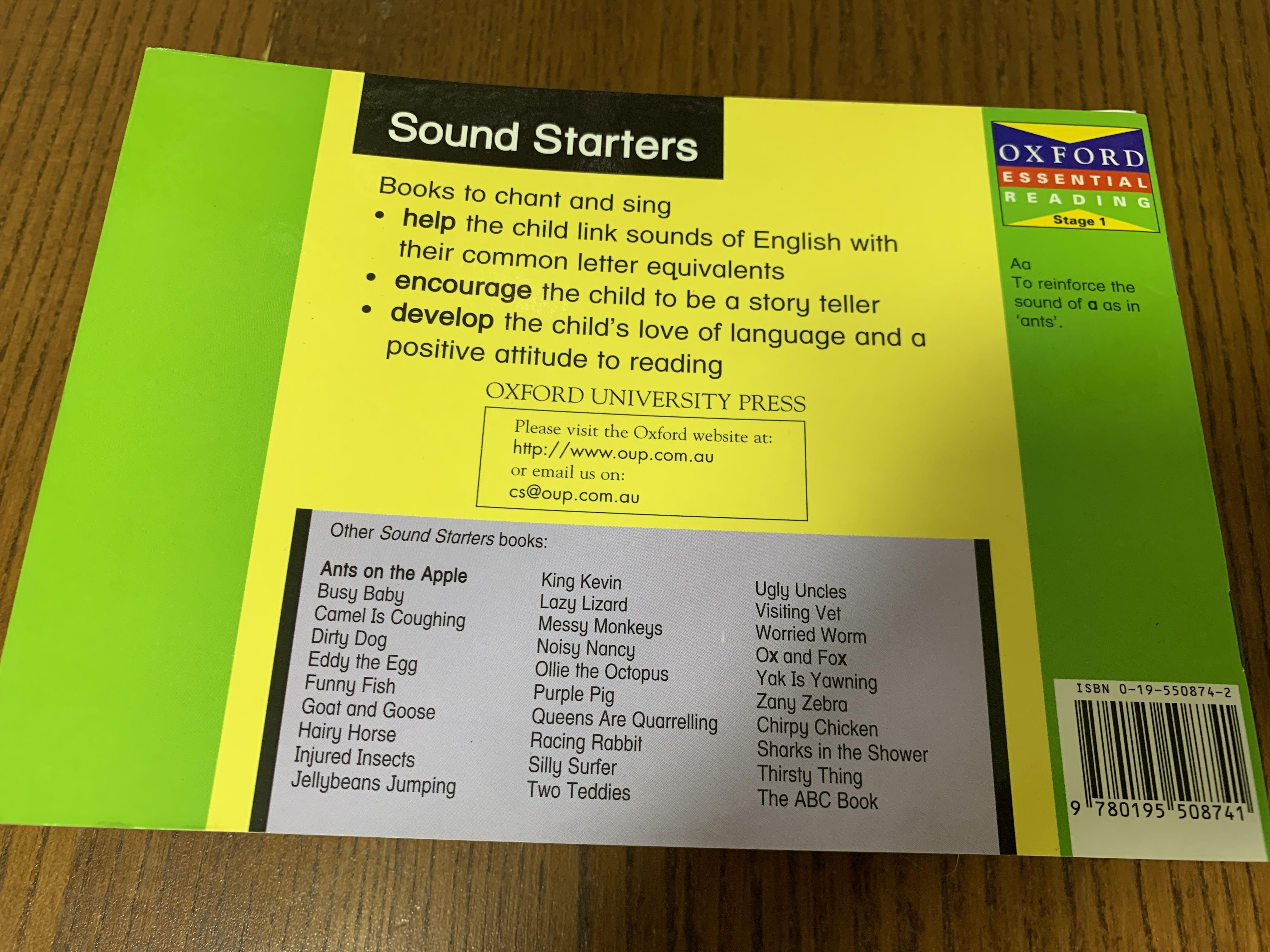 Oxford essential reading (phonics book) sound starters, 興趣及遊戲, 書本 & 文具 ...