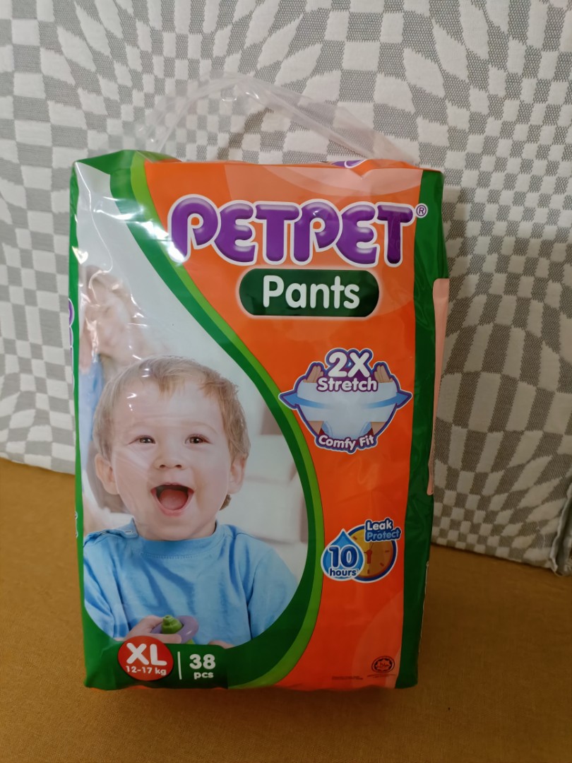 Petpet XL pants diapers, Babies & Kids, Bathing & Changing, Diapers ...