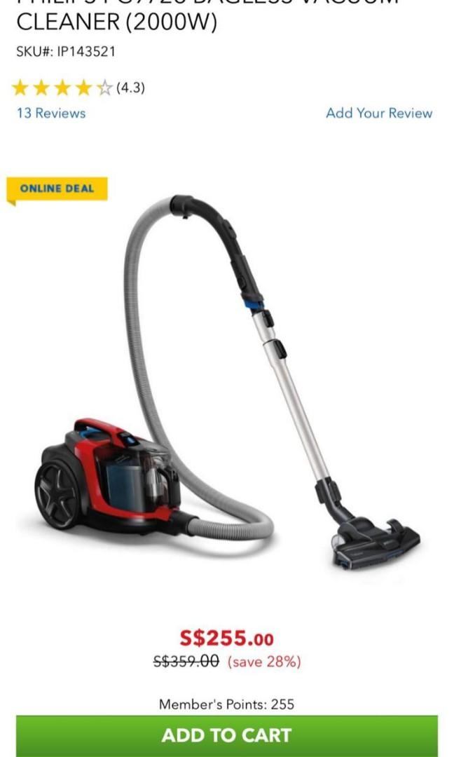 PHILIPS FC9728 BAGLESS VACUUM CLEANER (2000W), TV & Home Appliances ...