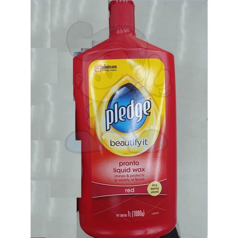 Pledge Pronto Liquid Wax, Red 1L, Furniture & Home Living, Cleaning ...