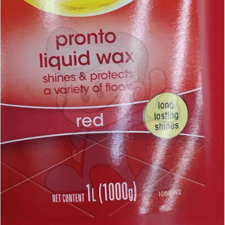 Pledge Pronto Liquid Wax, Red 1L, Furniture & Home Living, Cleaning ...