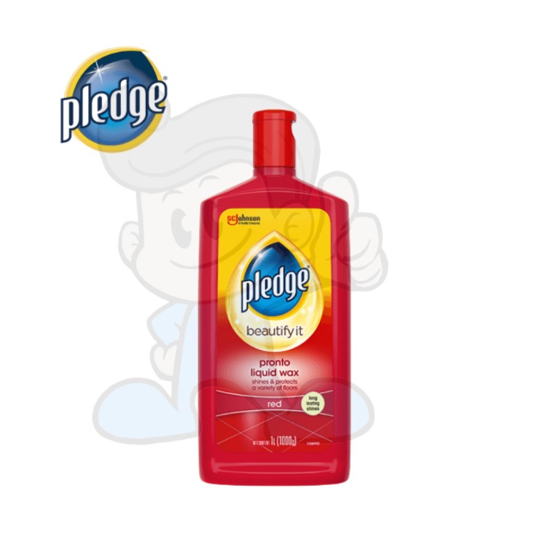 Pledge Pronto Liquid Wax, Red 1L, Furniture & Home Living, Cleaning ...