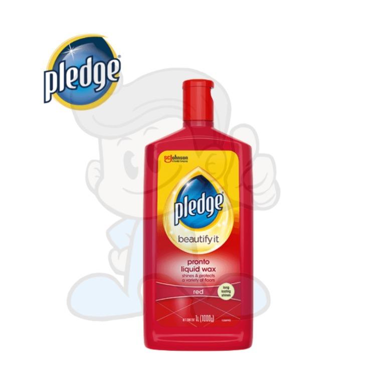 Pledge Pronto Liquid Wax, Red 1L, Furniture & Home Living, Cleaning ...