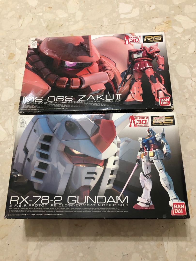 RG Gundam Set RX-78-2 and RG Char’s Zaku II Set 30th Anniversary ...