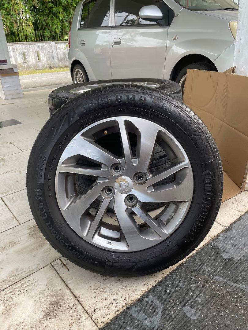 Rim dan Tayar tahun 2020 Myvi lama, Auto Accessories on Carousell