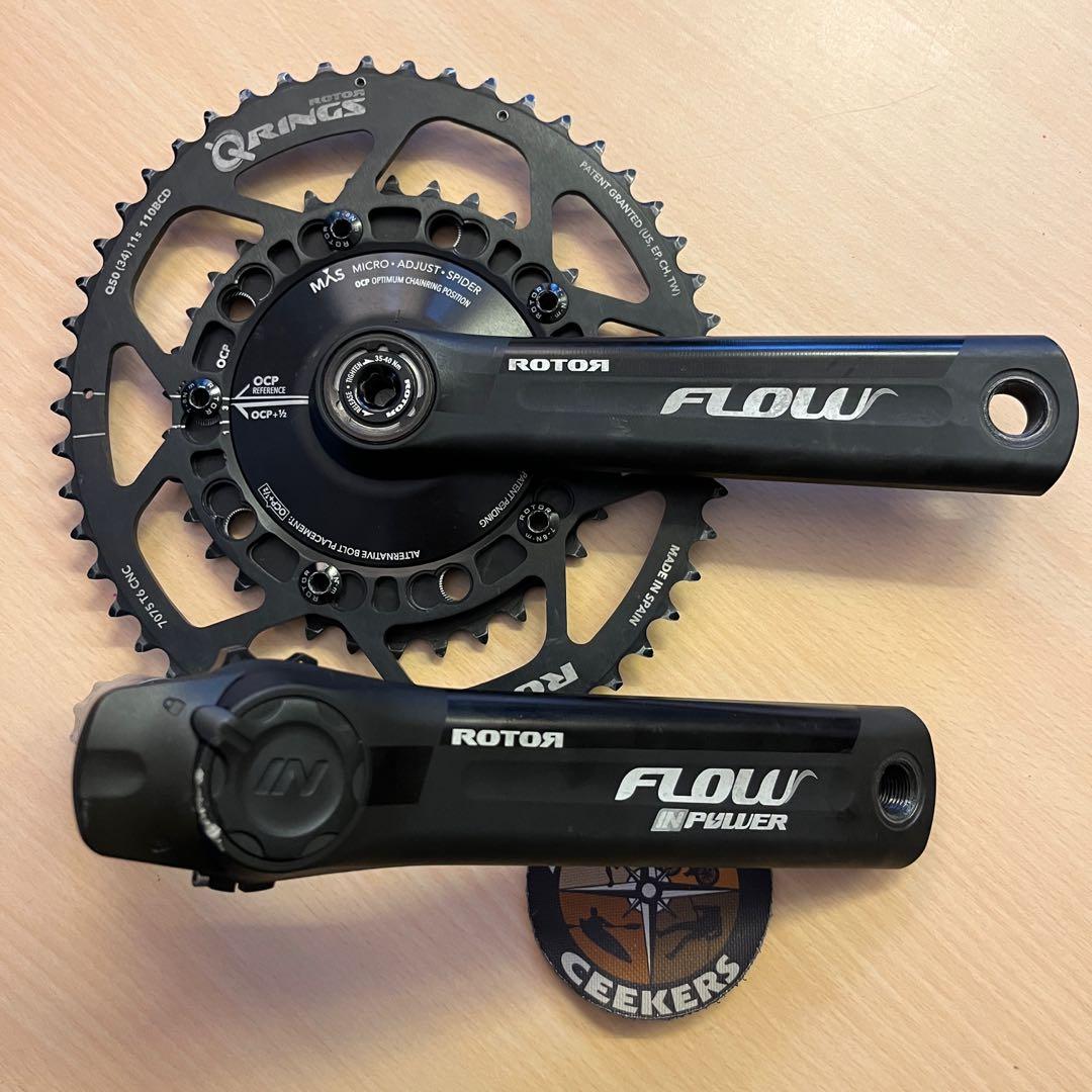Rotor Inpower flow powermeter road crank arm with chainrings, Sports ...