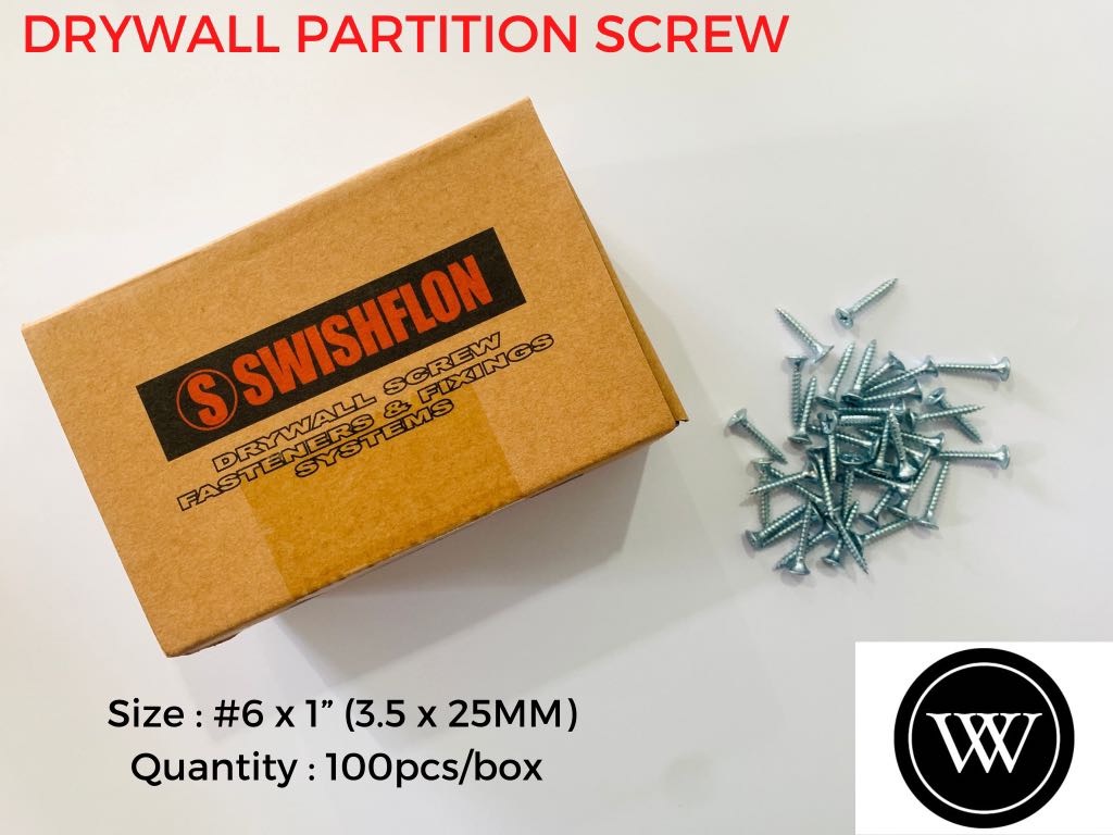 Screw Drywall Partition (#6 X 1”) (Link below) on Carousell
