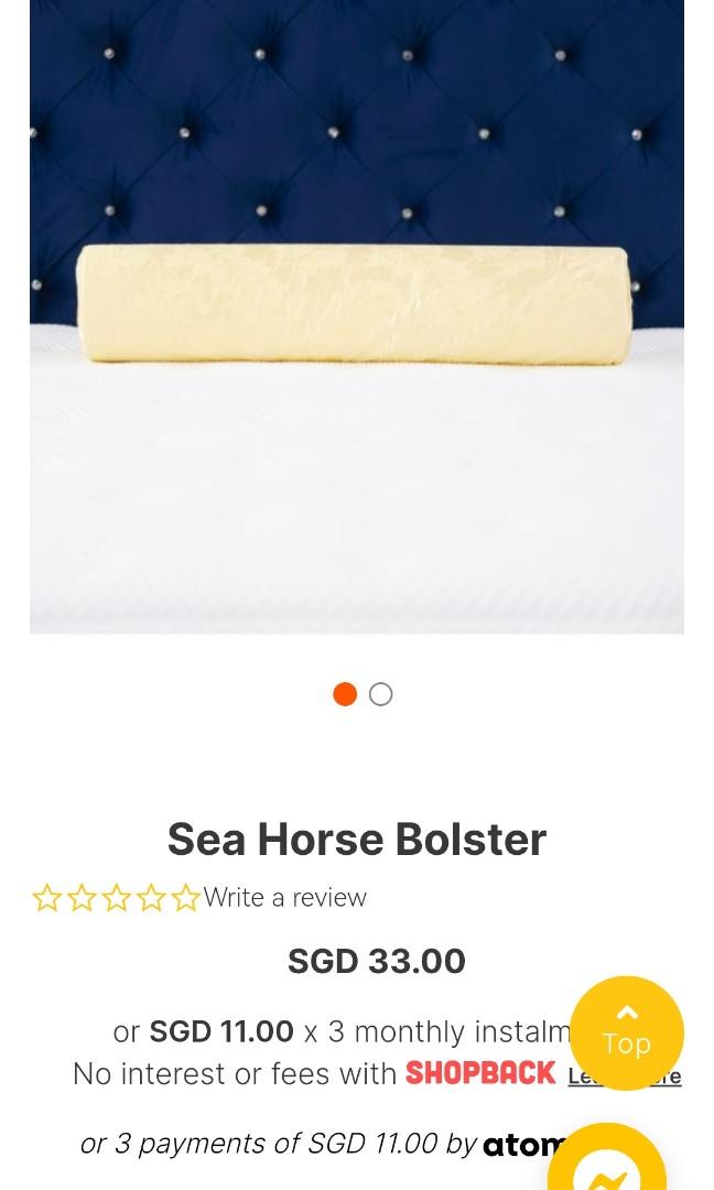 Seahorse bloster, Furniture & Home Living, Home Decor, Cushions & Throws on Carousell