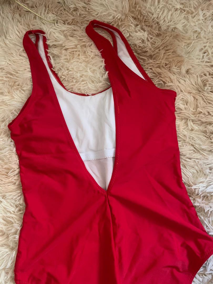 Seayousoon One-piece red swimsuit, Women's Fashion, Swimwear, Bikinis ...