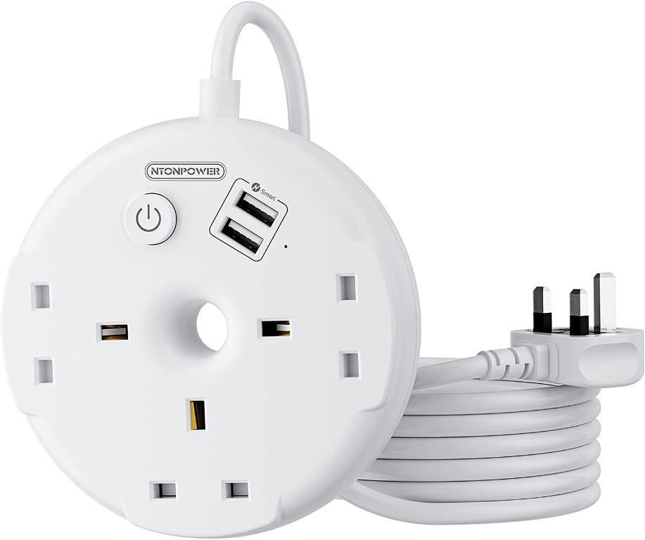 [sg stock] Wall Mounted Power Extension Lead, NTONPOWER USB Power Strip ...