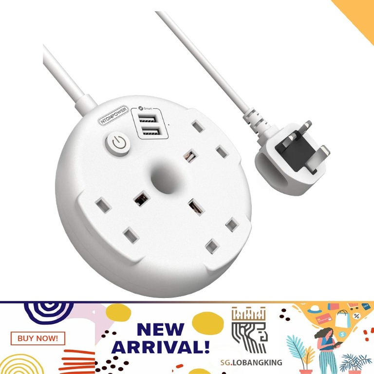 [sg stock] Wall Mounted Power Strip, NTONPOWER Bagel Power Block ...