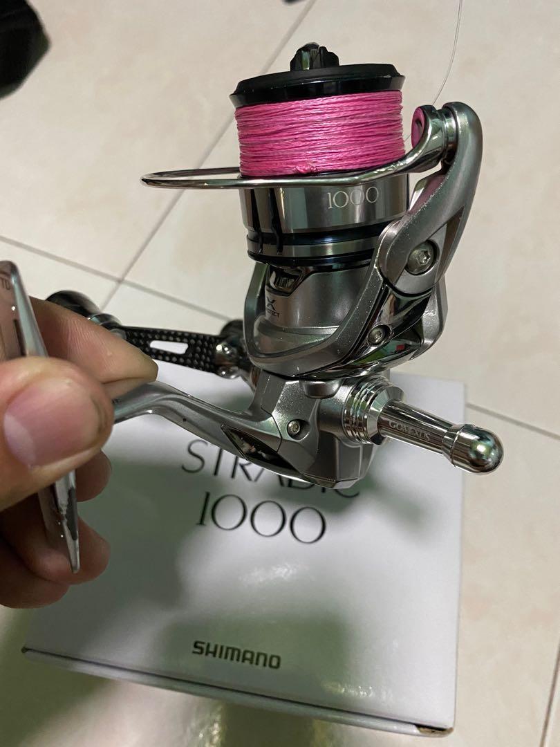 Shimano Stradic 1000 Reel with Carbon double handle and reel stand ...
