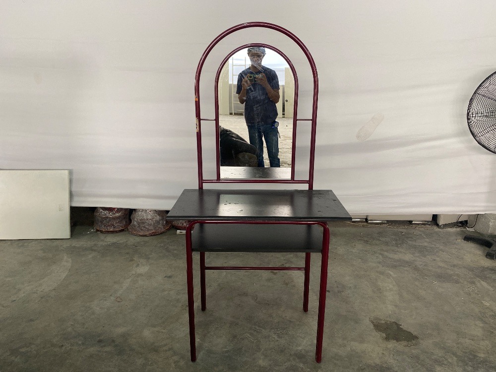 Steel Frame Dressing Table / Meja Solek Rangka Keluli, Furniture & Home ...