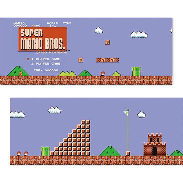 Super Mario Bros. Level 1-1 Slim poster set 12”x36” (91x450cm once ...