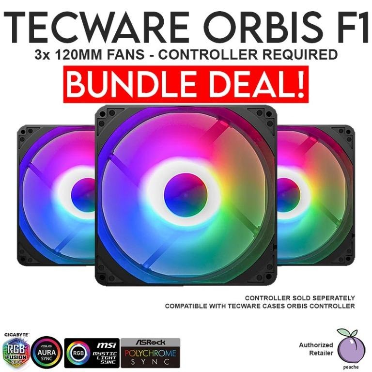 Tecware Orbis F1 ARGB RGB FANS 120MM RGB 3 Pack Case Fan with ...