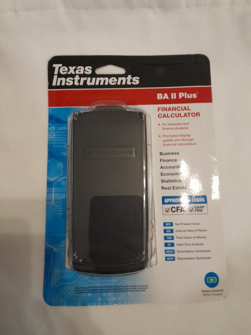 Texas Instruments BA II Plus Financial calculator, Computers & Tech ...