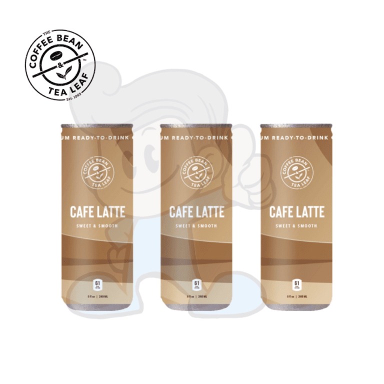 The Coffee Bean & Tea Leaf Cafe Latte (3 x 240ml), Food & Drinks ...
