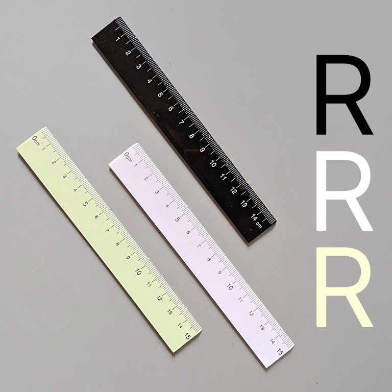 The Three Minimalist Rulers in White, Black and Minty Green, Hobbies ...