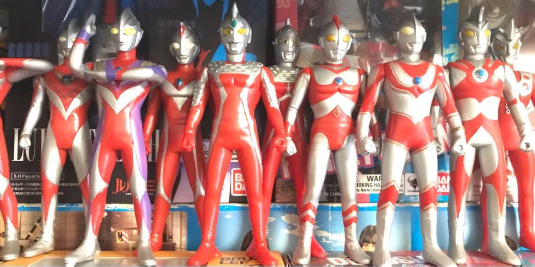 Vintage Bandai 1990s Lot of 18 Ultraman Figures HDM Authentic Vintage ...