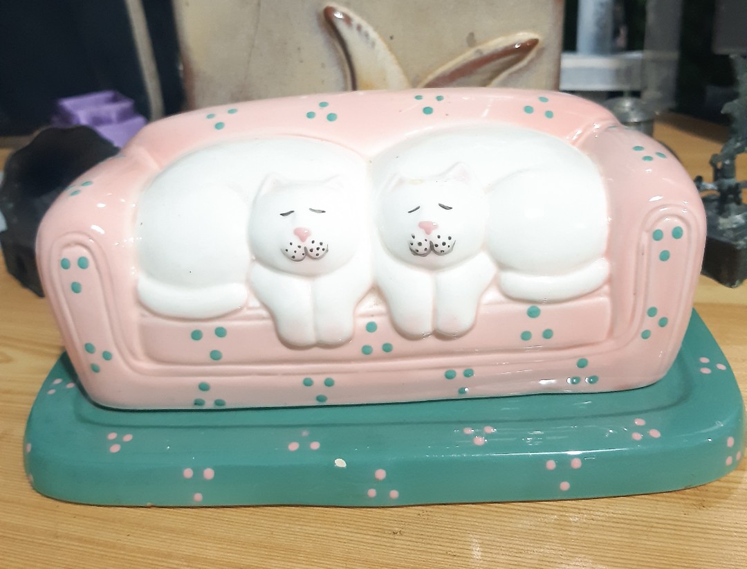 Vintage Ceramic Butter Dish - Clay Art, Furniture & Home Living ...