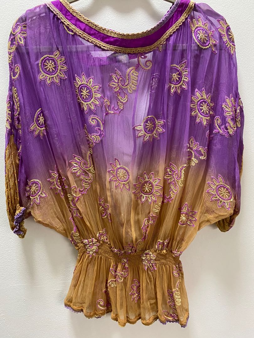 Vintage Paul Ropp Balinese-bohemian blouse, Women's Fashion, Tops ...
