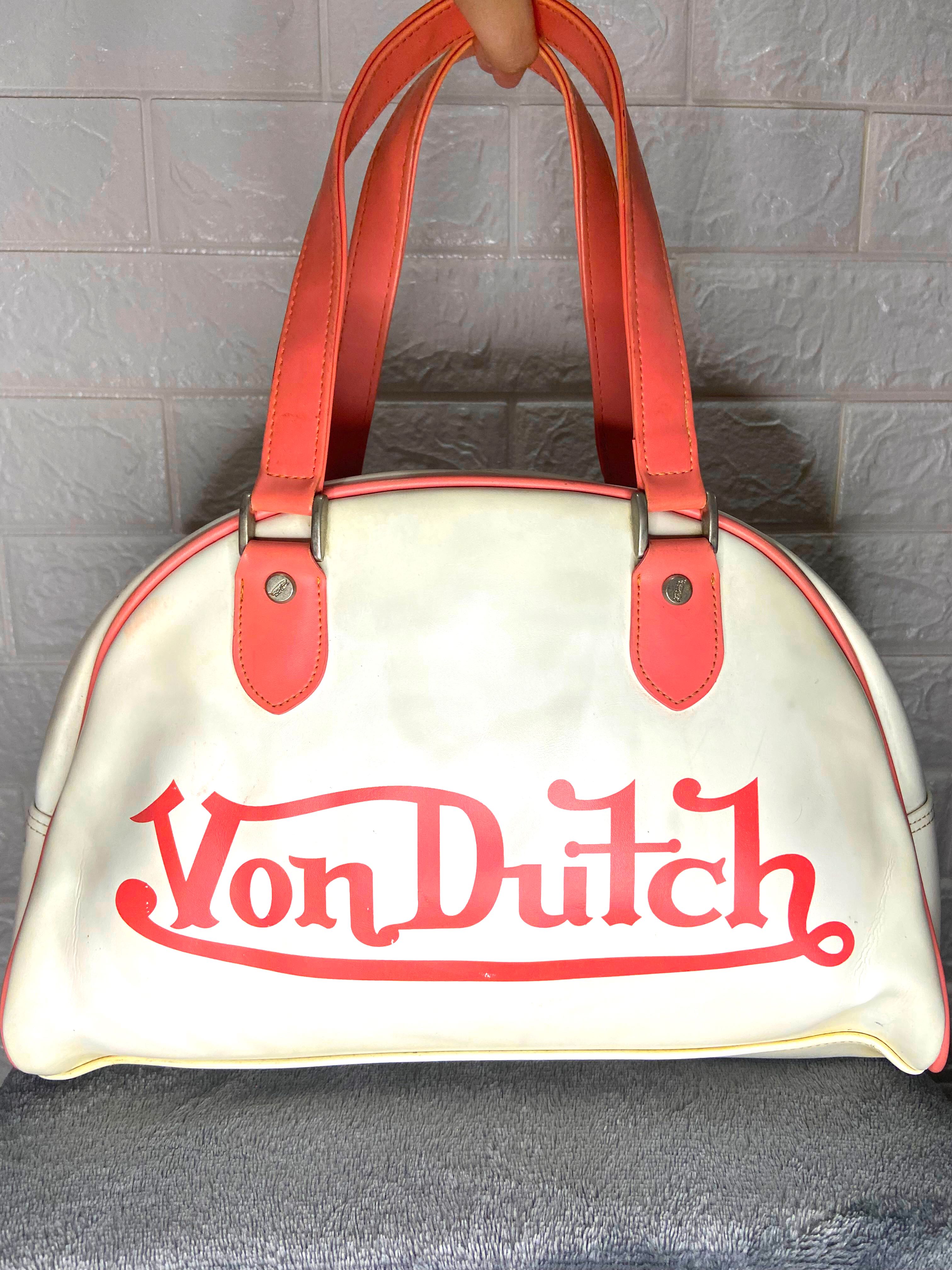 SALE Von Dutch Vintage Rare y2k Leather Bowler Bag, Luxury, Bags ...