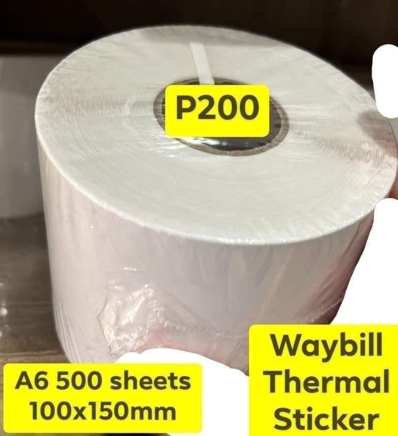 Waybill Thermal Sticker Roll Shopee Lazada Tiktok j&t ninjavan gogo ...