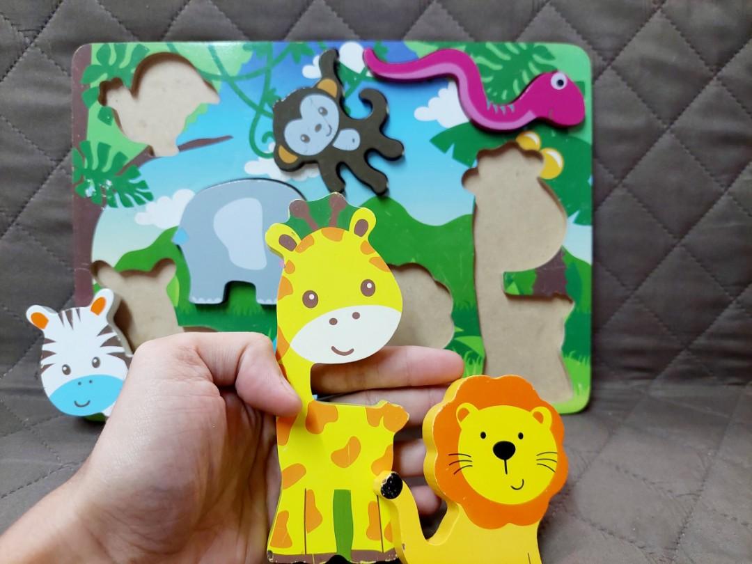 Wooden Ajimal puzzle, Hobbies & Toys, Toys & Games on Carousell
